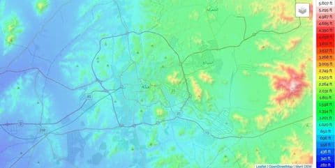 Mecca (Makkah) topographic map | Mecca (Makkah) Map 360